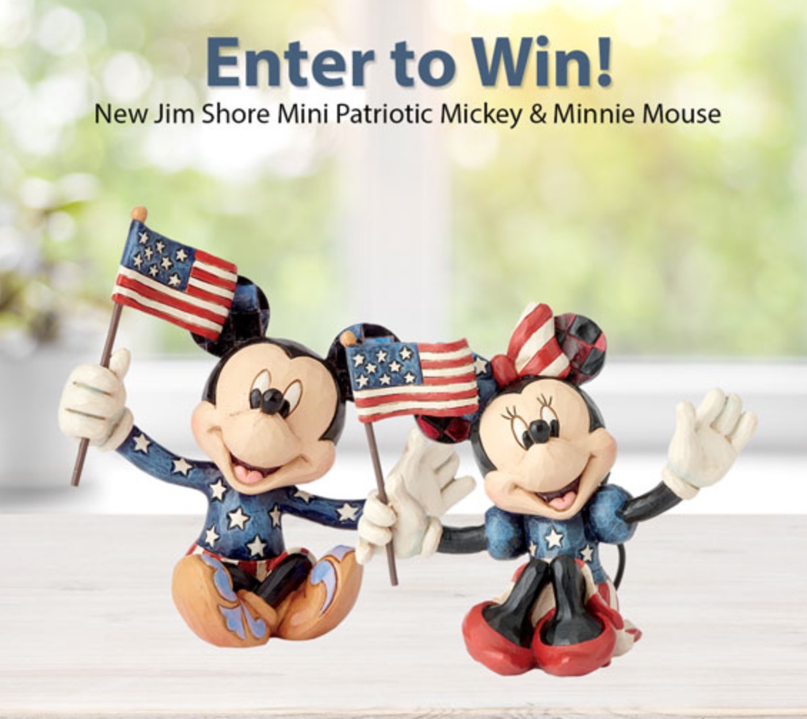 Jim Shore Mini Patriotic Mickey and Minnie Mouse Giveaway - I Love ...
