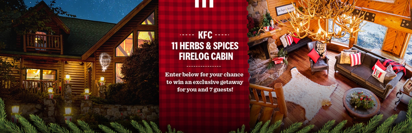 2021 KFC Firelog Cabin Sweepstakes - I Love Giveaways