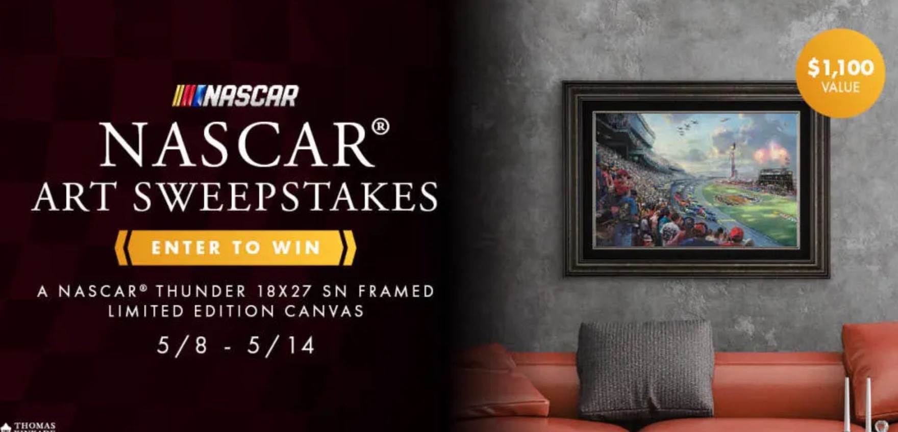 Thomas Kinkade Nascar Art Sweepstakes - I Love Giveaways