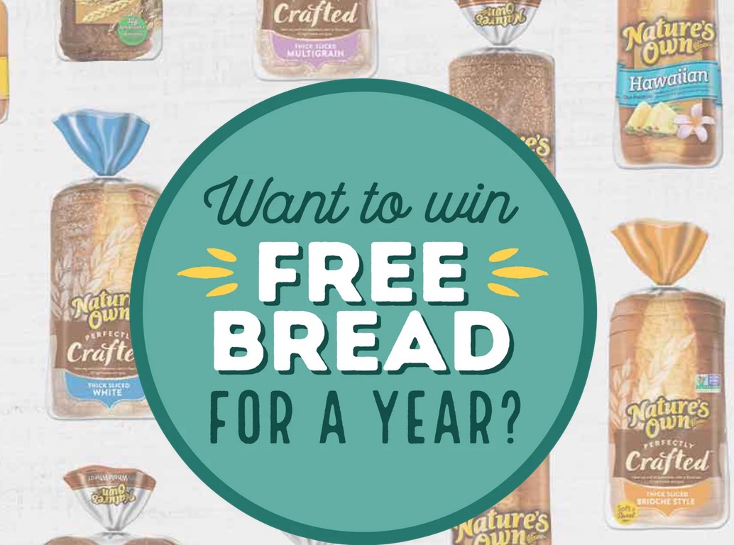 Nature’s Own Free Bread for a Year Giveaway - I Love Giveaways
